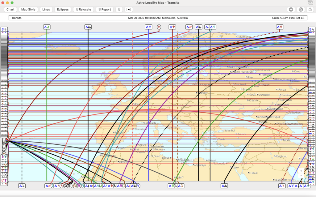 Astrocartography Explained: The Major Astrocartography Lines ...